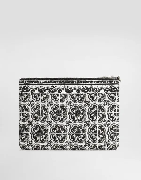 Dolce & Gabbana Majolica-print Canvas Clutch