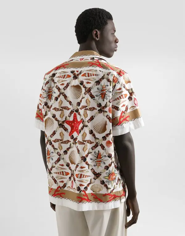 Dolce & Gabbana Shell-print Hawaii Poplin Shirt - Multicolor