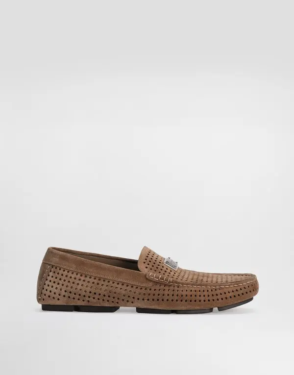 Dolce & Gabbana Dg Driver Perforated Split Calfskin Loafer