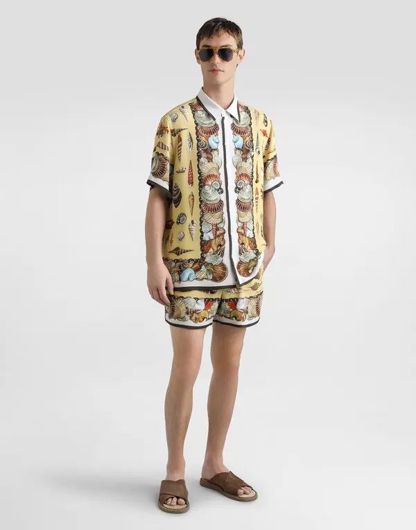 Dolce & Gabbana Shell-print Marocaine Crêpe Hawaii Shirt - Multicolor