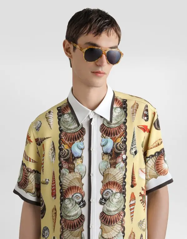 Dolce & Gabbana Shell-print Marocaine Crêpe Hawaii Shirt - Multicolor