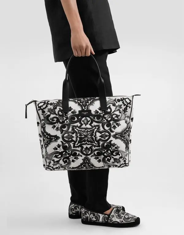 Dolce & Gabbana Majolica-print Nylon Shopping Bag - Multicolor