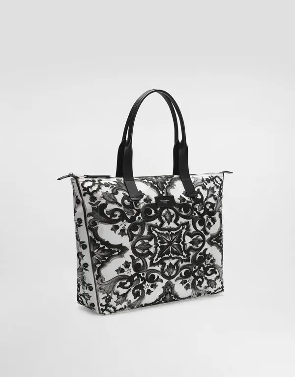 Dolce & Gabbana Majolica-print Nylon Shopping Bag - Multicolor