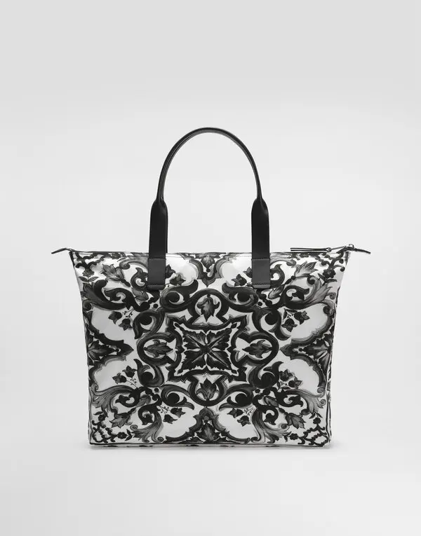 Dolce & Gabbana Majolica-print Nylon Shopping Bag - Multicolor