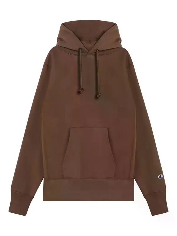 Champion Logo-patch Cotton Hoodie - Brown