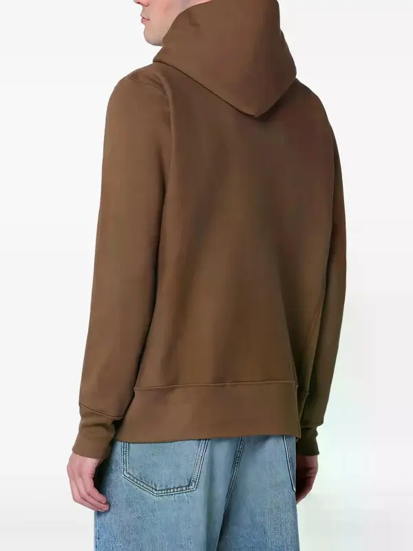 Champion Logo-patch Cotton Hoodie - Brown