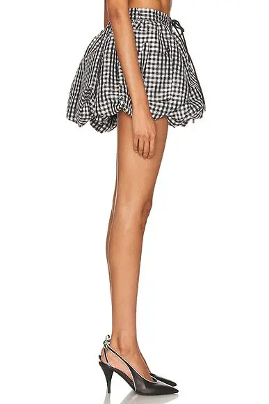 GANNI Check Mini Bubble Skirt