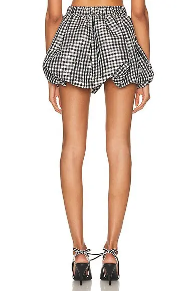 GANNI Check Mini Bubble Skirt