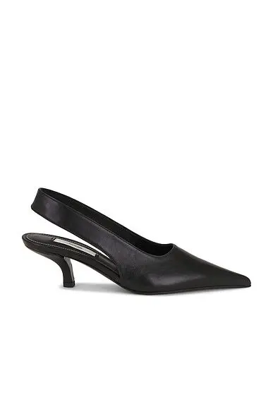 TOTEME Classic Leather Slingback - Black