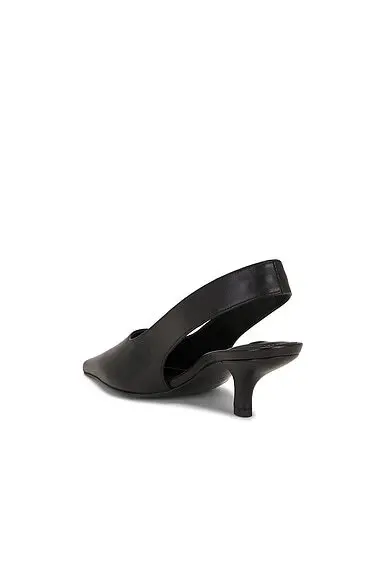 TOTEME Classic Leather Slingback - Black