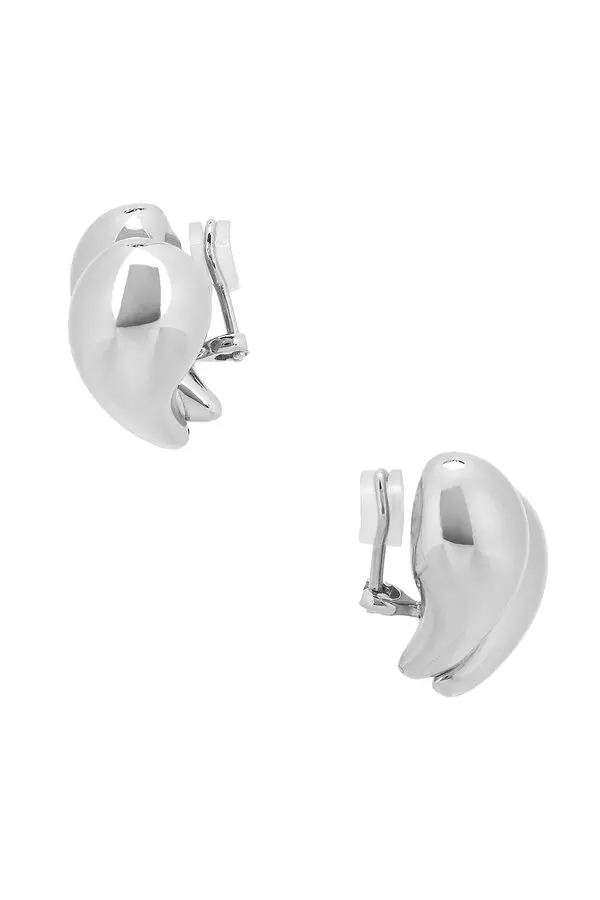 Bottega Veneta Heart Earrings - Silver