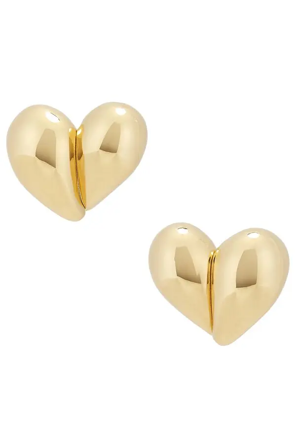 Bottega Veneta Heart Clip-on Earrings - Gold