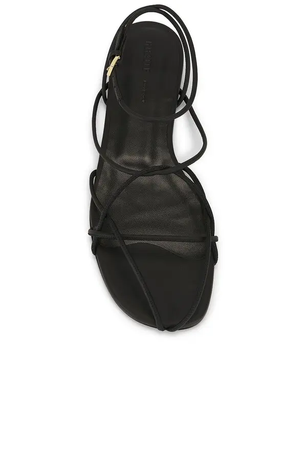 Khaite Loulou Flat Sandal - Black