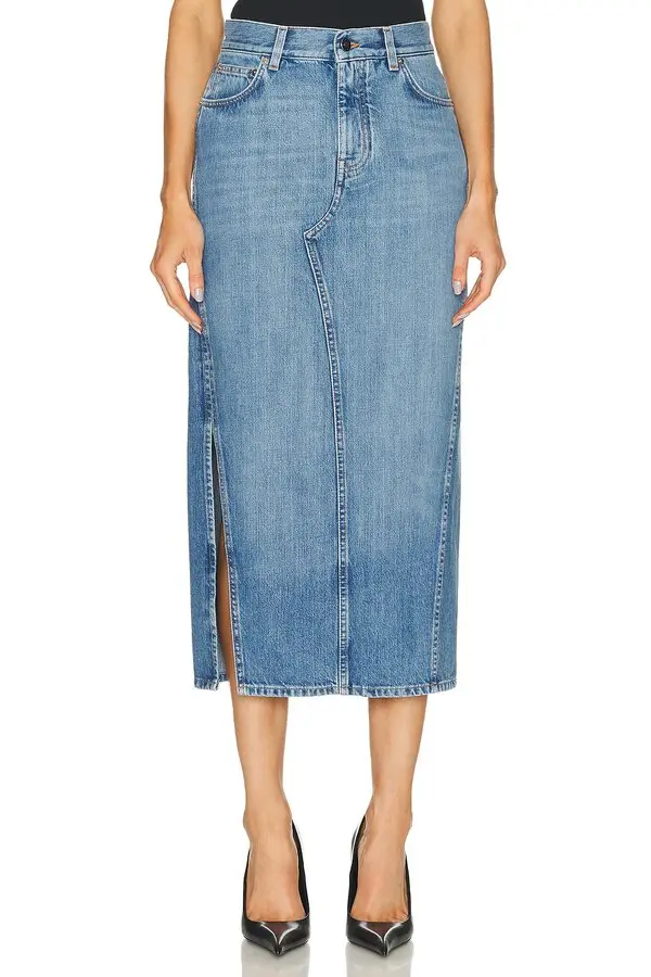 Givenchy Long Denim Skirt