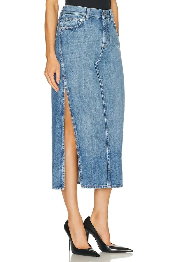 Givenchy Long Denim Skirt - Medium Blue