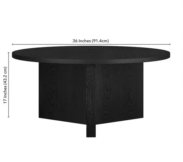 HUDSON&CANAL Anders 36' Wide Round Coffee Table
