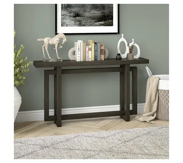 HUDSON&CANAL Breslow 55' Wide Rectangular Conso Le Table - One-color