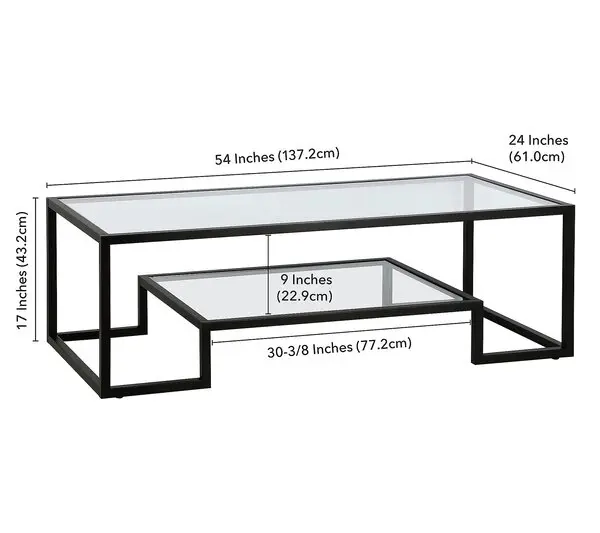 HUDSON&CANAL Athena 54' Wide Rectangular Coffee Table