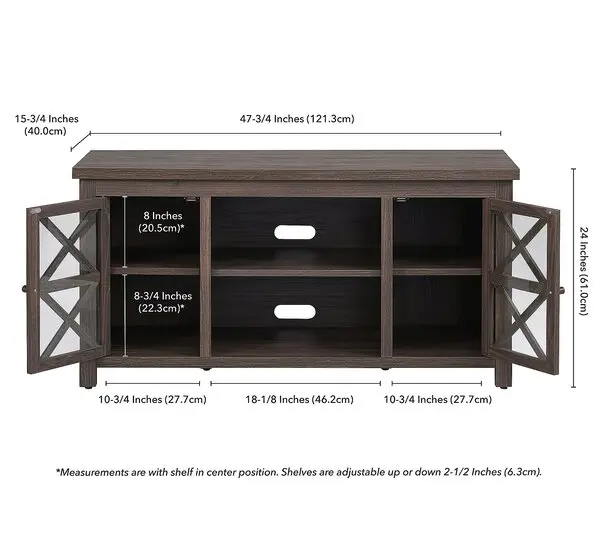 HUDSON&CANAL Colton Rectangular Tv Stand For Tv 's Up To 55