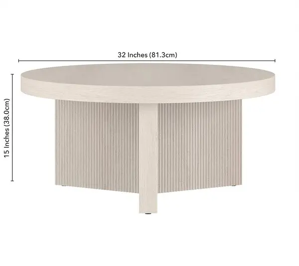 HUDSON&CANAL Holm 32' Wide Round Coffee Table