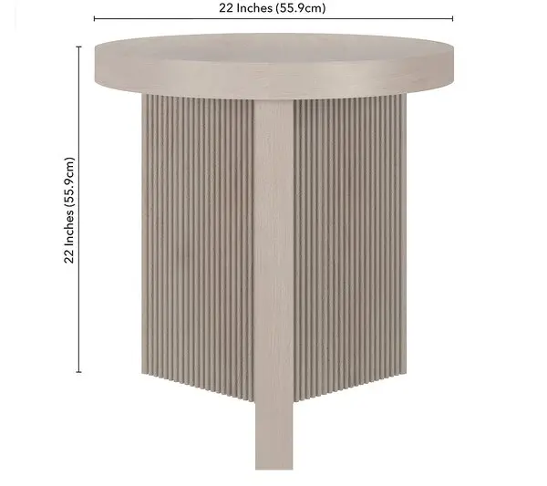 HUDSON&CANAL Holm 22' Wide Round Side Table