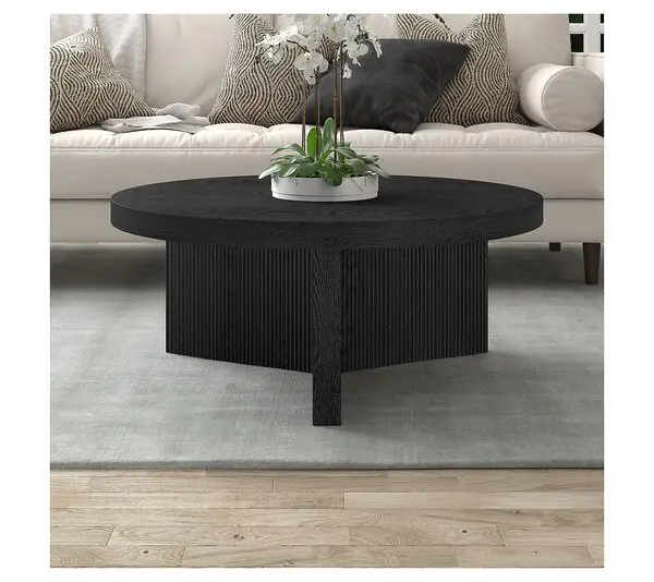 HUDSON&CANAL Holm 36' Wide Round Coffee Table - One-color