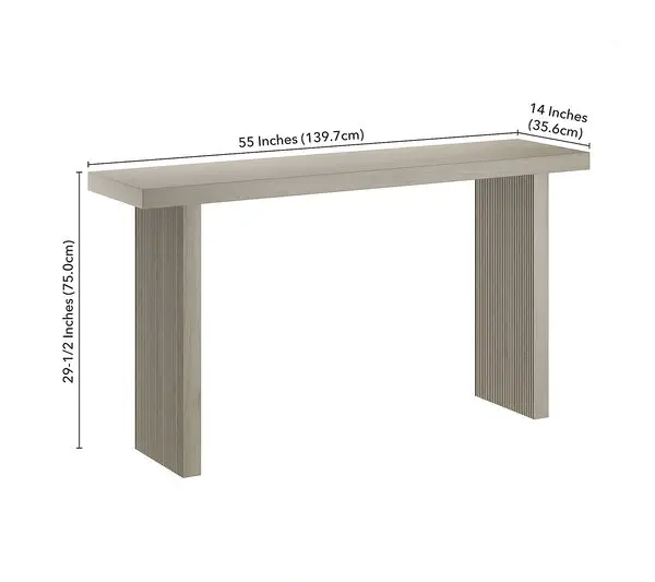 HUDSON&CANAL Soren 55' Wide Rectangular Console Table