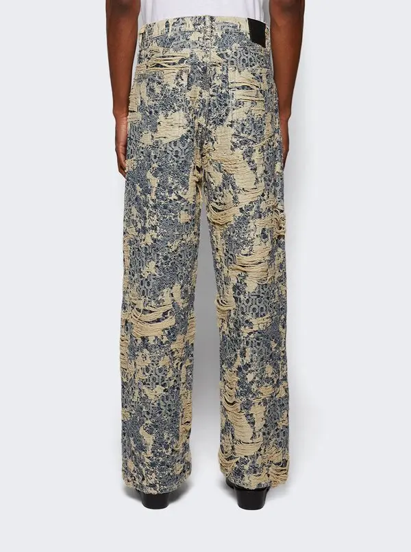 Acne Studios 1981 Denim Distressed Monogram Jeans
