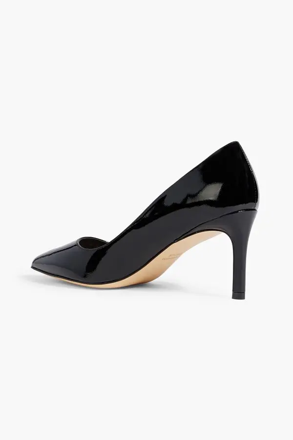 STUART WEITZMAN Leigh 75 Patent-leather Pumps - Black