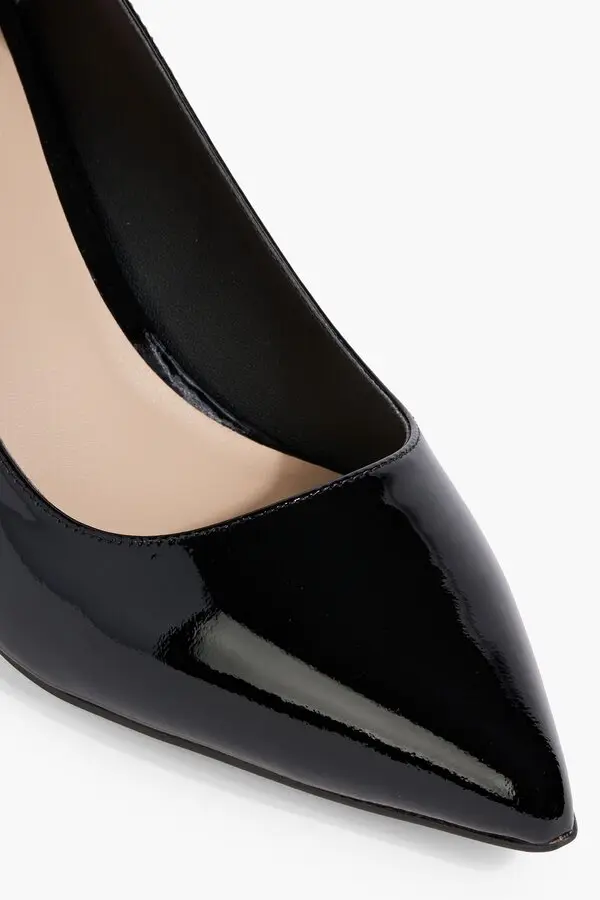 STUART WEITZMAN Leigh 75 Patent-leather Pumps - Black