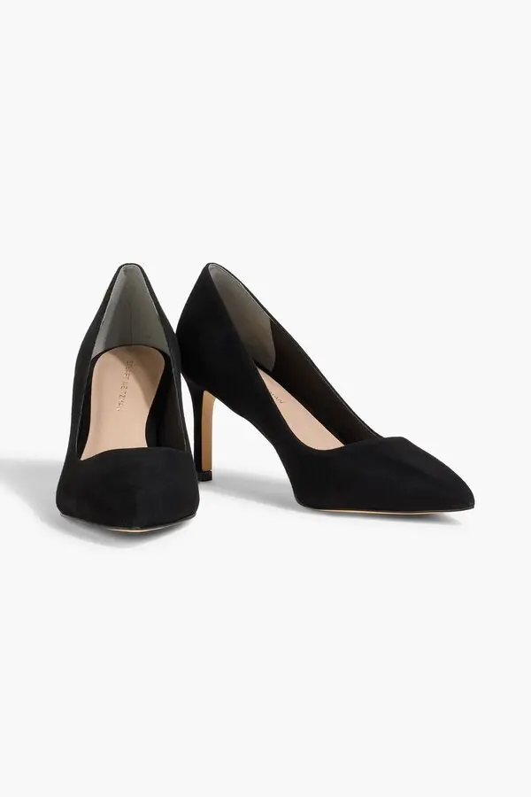 STUART WEITZMAN Leigh 75 Suede Pumps - Black