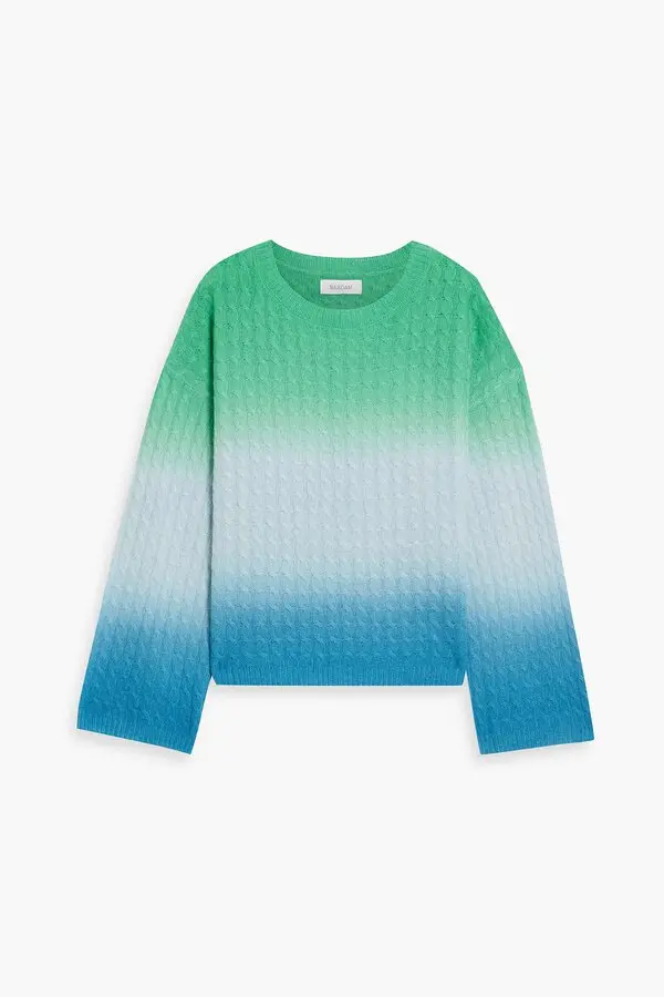 Naadam Dégradé Cable-knit Cashmere Sweater
