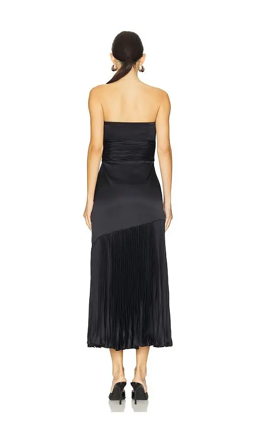 AMUR Milly Pleated Midi Dress