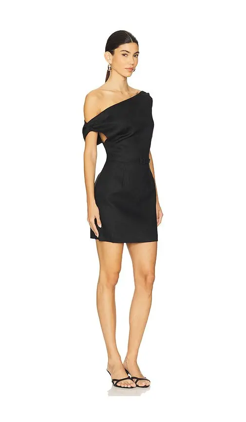 SANS FAFF Linen Off-the-shoulder Mini Dress