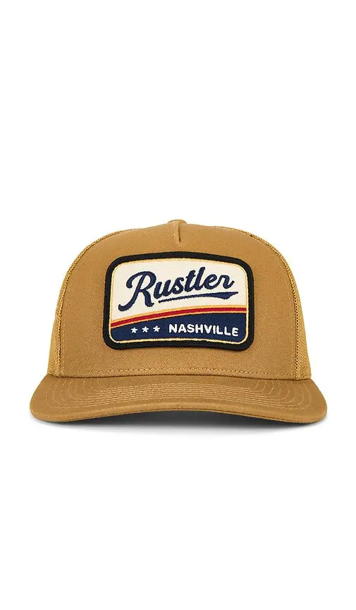 RUSTLER HAT CO. Patch Trucker Hat - Brown