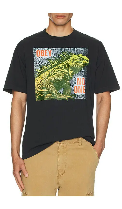 Obey No One Reptile Tee In Black