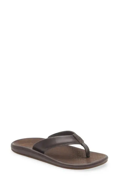 Olukai Ilikai Flip-flop - Charcoal / Charcoal