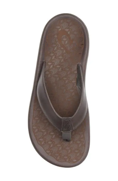 Olukai Ilikai Flip-flop - Charcoal / Charcoal