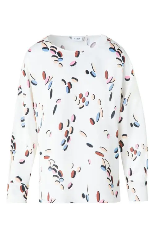 Akris Dropping Dots Satin Top