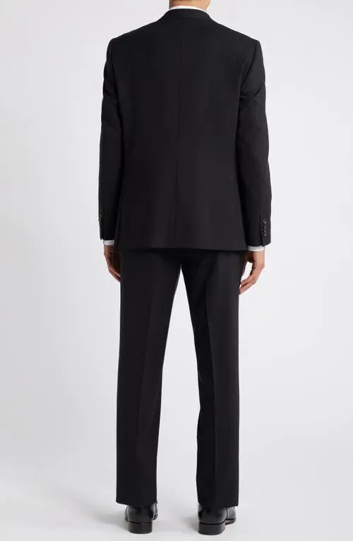 JACK VICTOR Espirit Solid Stretch Wool Suit - Black
