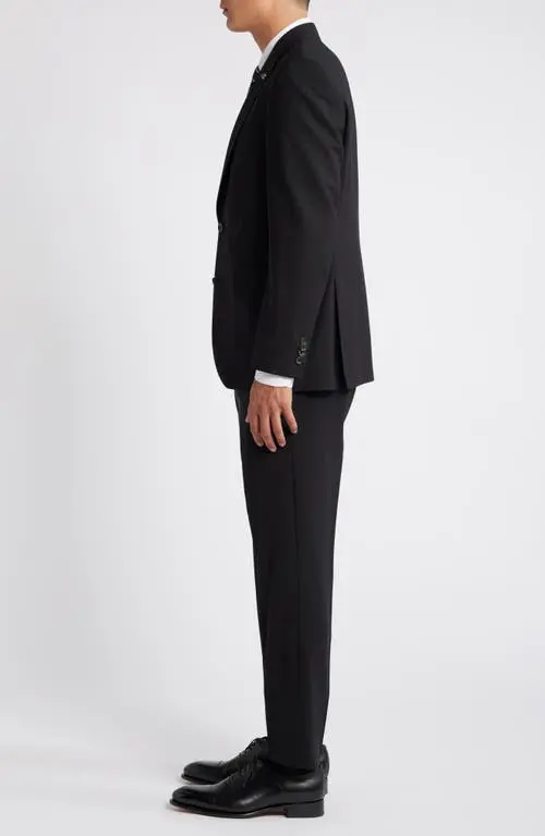 JACK VICTOR Espirit Solid Stretch Wool Suit - Black