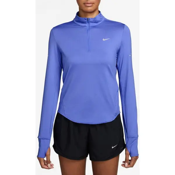 Nike Swift Dri-fit Uv Half Zip Running Top - 570 Saphre/refsil