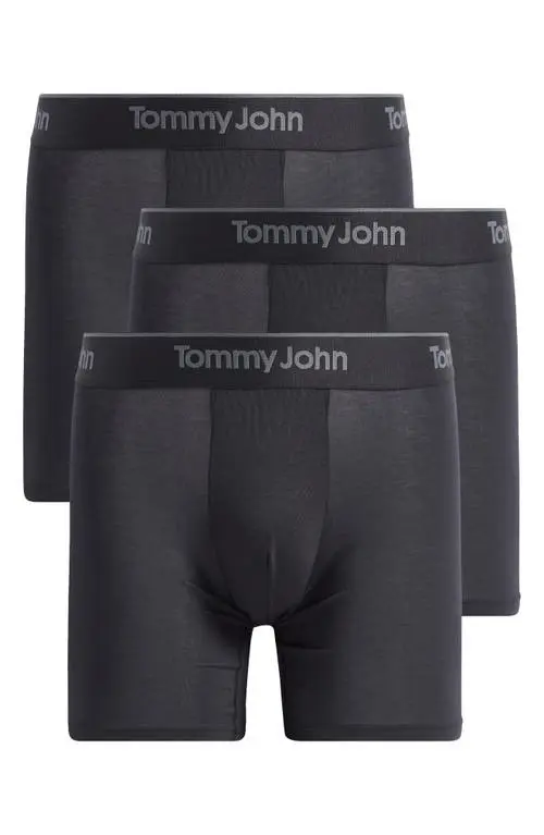 Tommy John 3-pack Second Skin 6-inch Stretch Modal Boxer Briefs - Black