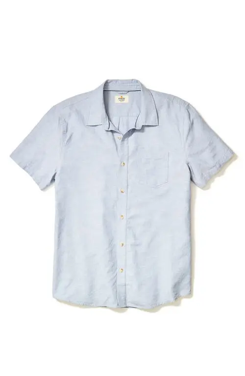 Marine Layer Better-than-linen Short Sleeve Hemp Blend Button-up Shirt