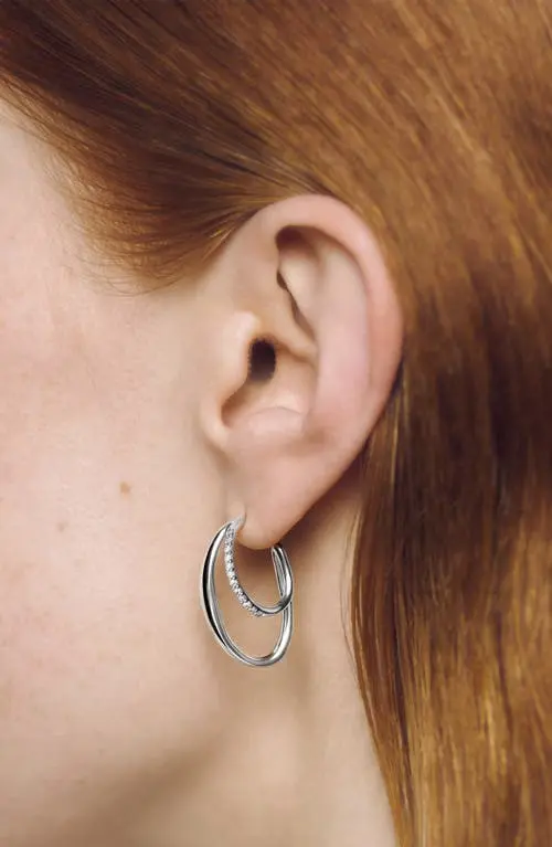 Monica Vinader Medium Nura Wrap Hoop Earrings - Sterling Silver