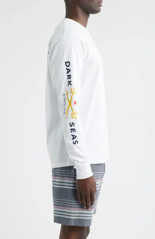 DARK SEAS Headmaster V3 Long Sleeve Graphic T-shirt - White
