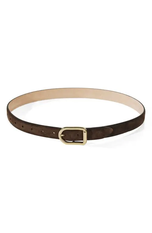 DEHANCHE Mija Suede Belt - Chocolate/ Gold