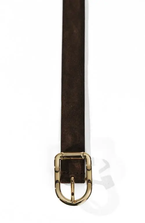 DEHANCHE Mija Suede Belt - Chocolate/ Gold