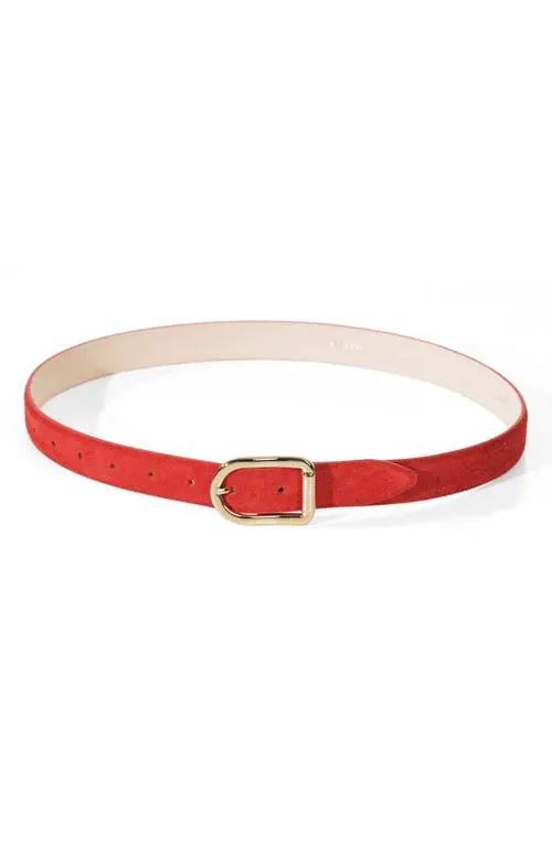 DEHANCHE Mija Suede Belt - Lollipop Red/gold