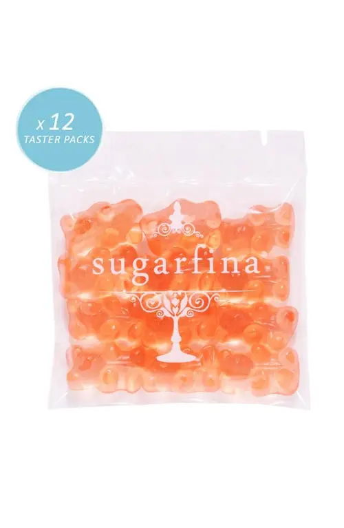 SUGARFINA Strawberry Champagne Bears 12-pack Candy Taster Packets - No Color